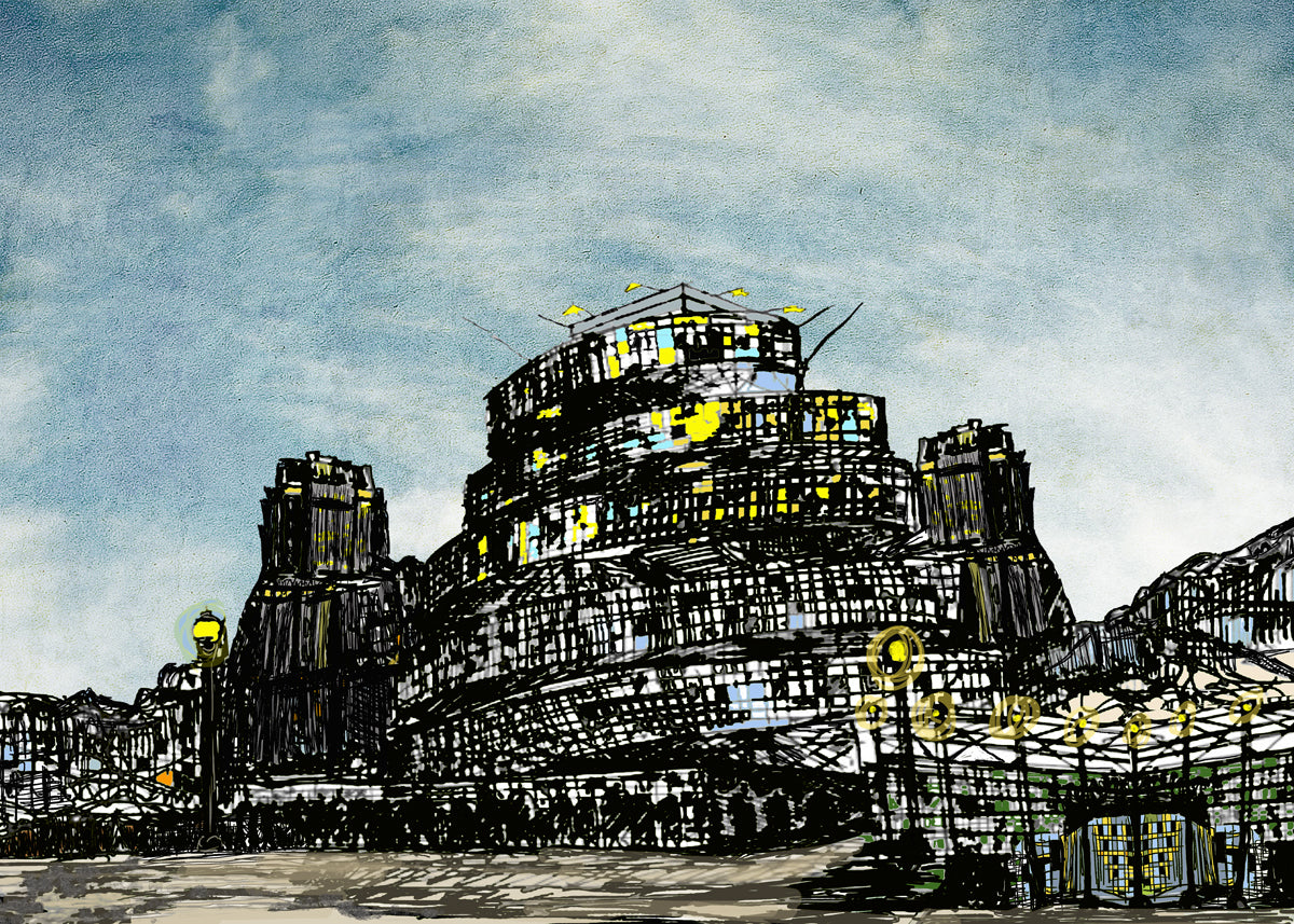 Babylon, drawing by David Delgado Ruiz. – DDR Art Gallery